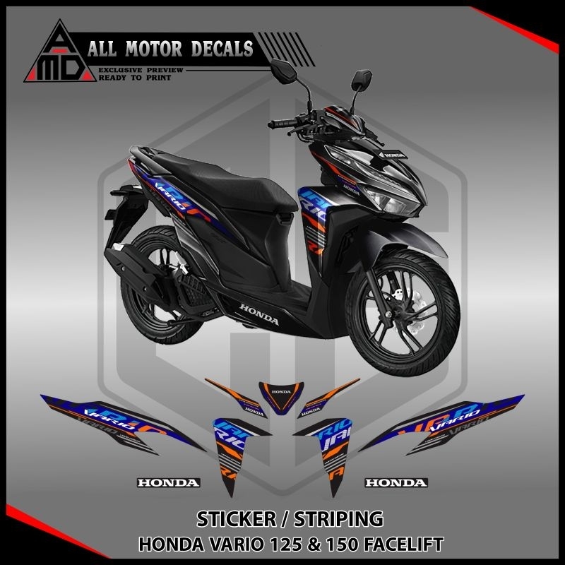 Jual STICKER STRIPING VARIO 125 & 150 FACELIFT TAHUN 2018 - 2022 / DECAL HONDA VARIO 125 DAN 150 ...
