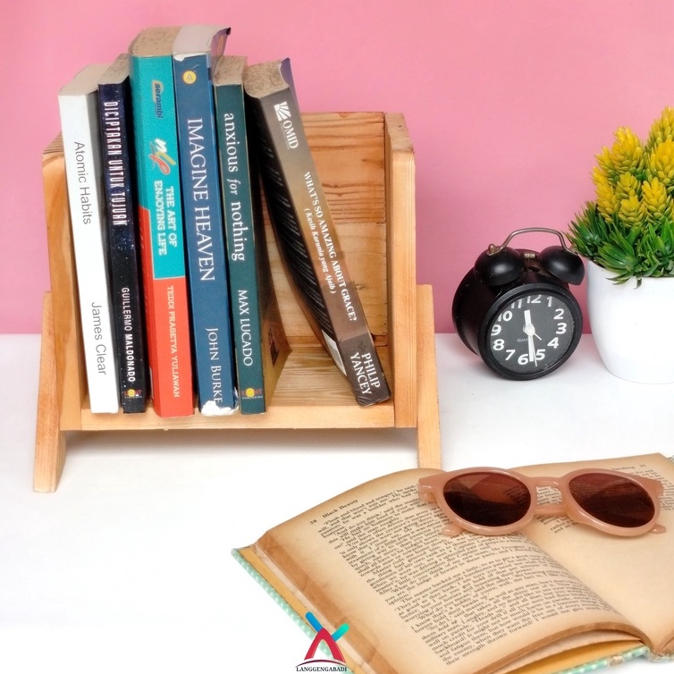 Jual WOW Rak Buku Kayu Aesthetic Rak Meja Kerja Minimalis Rak kayu Meja ...