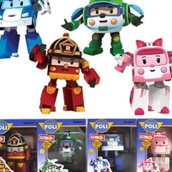 Jual KP8 ECER BISA PILIH Robot Polisi Biru Merah Pink Hijau Transform ...