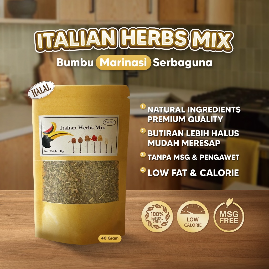Jual Bucero Food - Italian Herbs Mix, Bumbu Dapur Kering Salad Daging ...