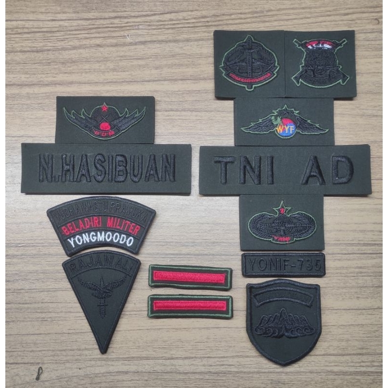 Jual PAPAN NAMA MIKA TIMBUL BORDIR TNI AD MIKA | Shopee Indonesia