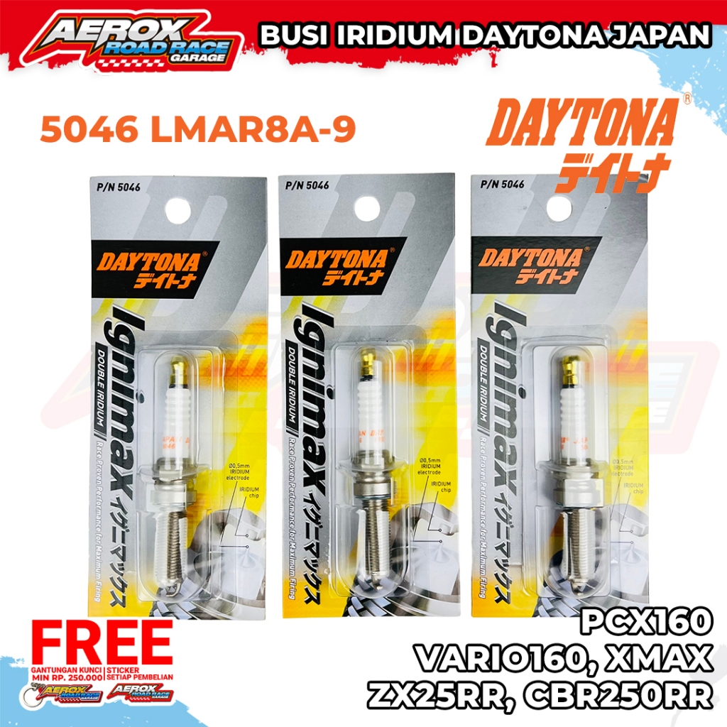 Jual Busi Daytona Double Iridium Honda PCX Vario ADV 160 ABS CBS Forza Yamaha XMAX 250 Kawasaki ...