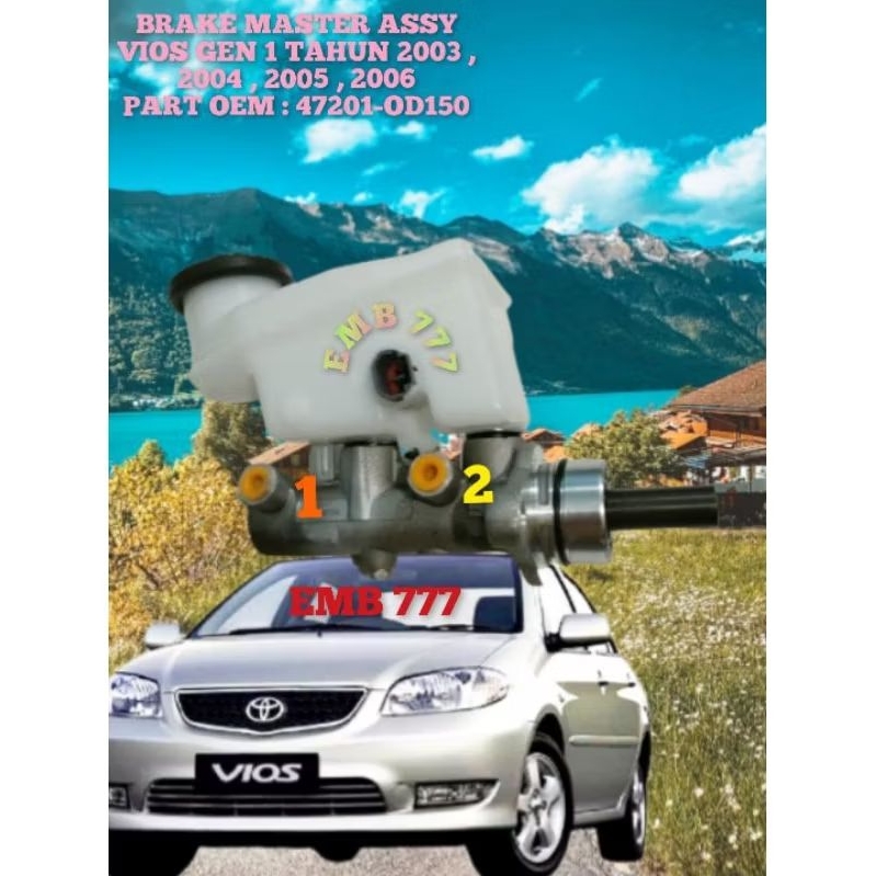 Jual BRAKE MASTER REM TOYOTA VIOS GEN1 MATIC 2003-2007 | Shopee Indonesia