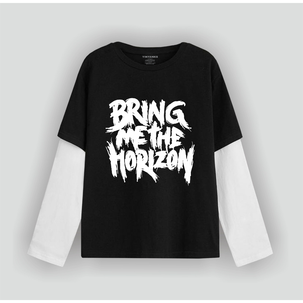 Jual Yinyang Clothing T-shirt Double layer bmth tulisan long sleeve ...