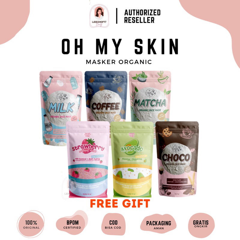 Jual [READY] MASKER WAJAH PREMIUM OAT BUBUK OHMYSKIN Matcha Choco Milk Coffee OH MY SKIN ...