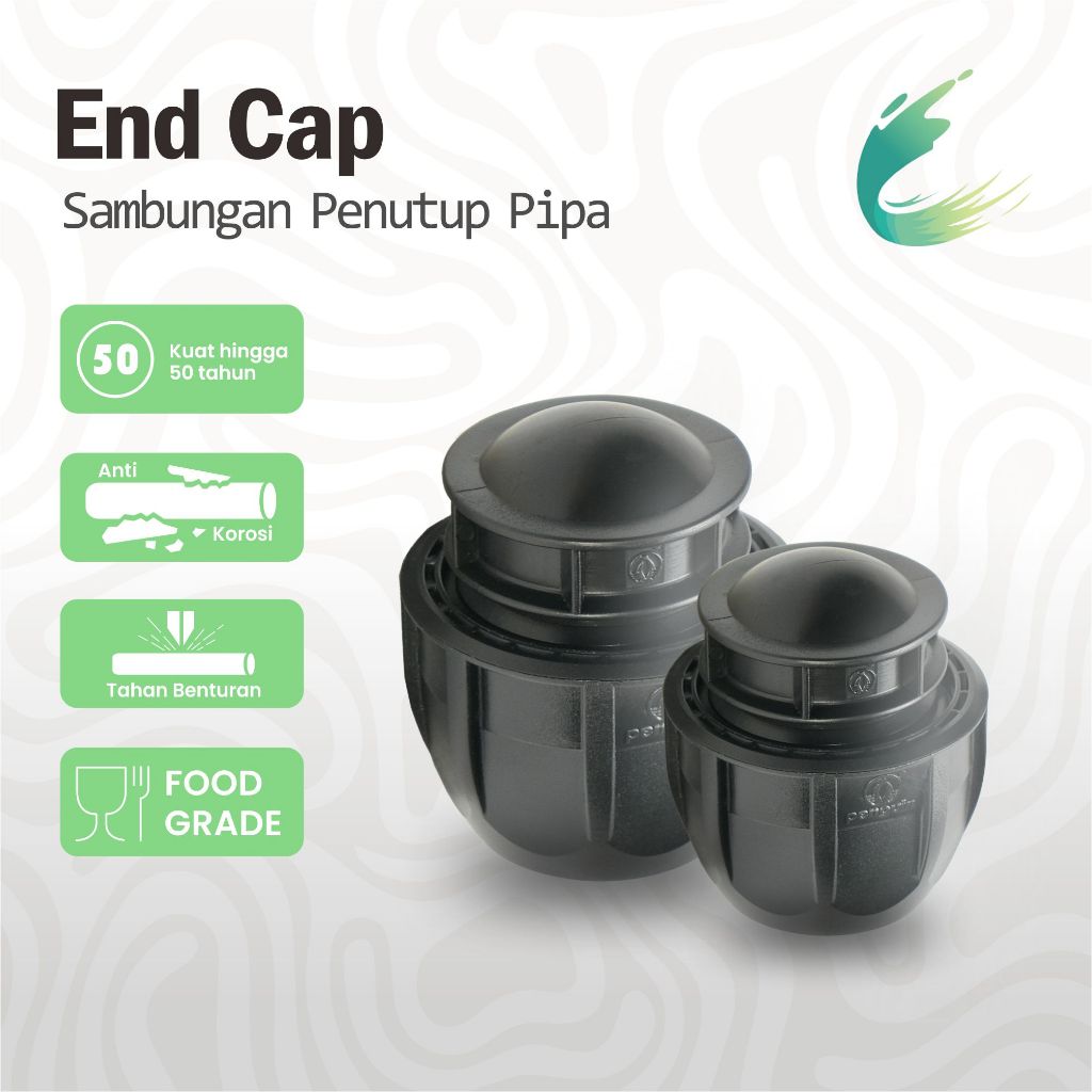 Jual Fitting HDPE End Cap 20 mm ~ 1/2" Inch | Dop HDPE 20 mm ~ 1/2 ...