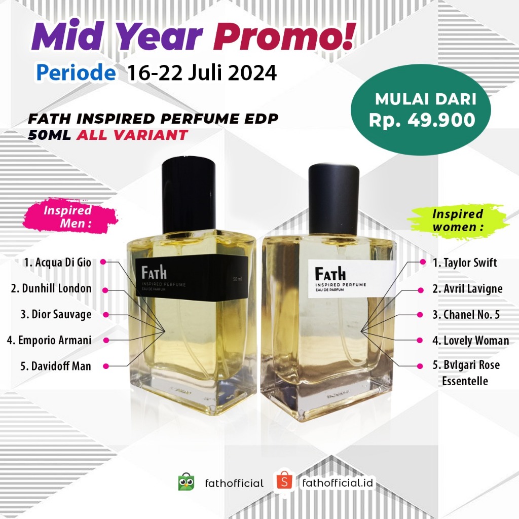 Jual MID YEAR PROMO FATH Inspired Perfume | Shopee Indonesia
