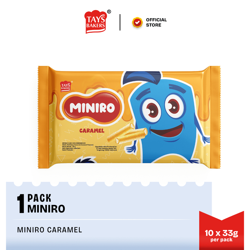 Jual Wafer Stick Miniro Caramel Paket Snack Isi 10 | Shopee Indonesia