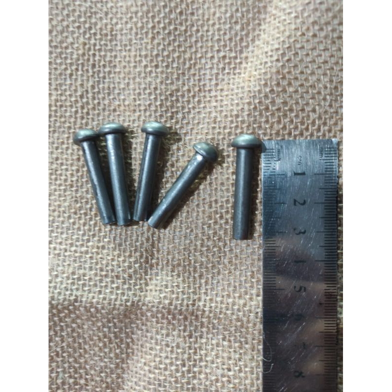 Jual (1kg) Paku keling besi D6 panjang 32, 34, 36mm/ paku keling besi ...