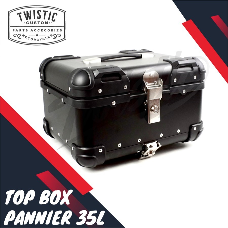 Jual Top Box Pannier Aluminium 35L Motor NMAX CB150X ADV PCX Vespa ...