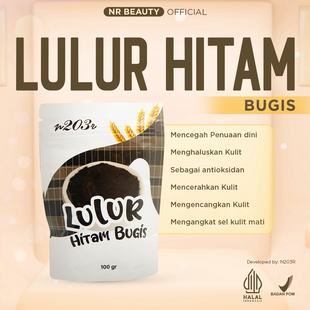 Jual Lulur Hitam Bugis N203R Pemutih dan Pencerah Kulit 20gr / 100gr ...