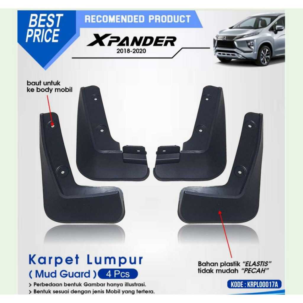 Jual MUDGUARD MUD GUARD KARPET LUMPUR / KARPET PENAHAN LUMPUR XPANDER ...