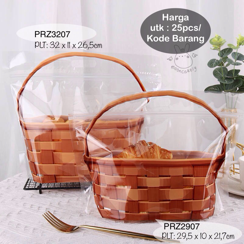 Jual Plastik Keranjang Kantong Roti Tawar Basket Toast Zipper Bag PRZ ...