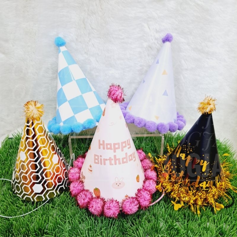 Jual Topi Ulang Tahun Topi Happy Birthday Topi Kerucut Topi Ultah Topi ...