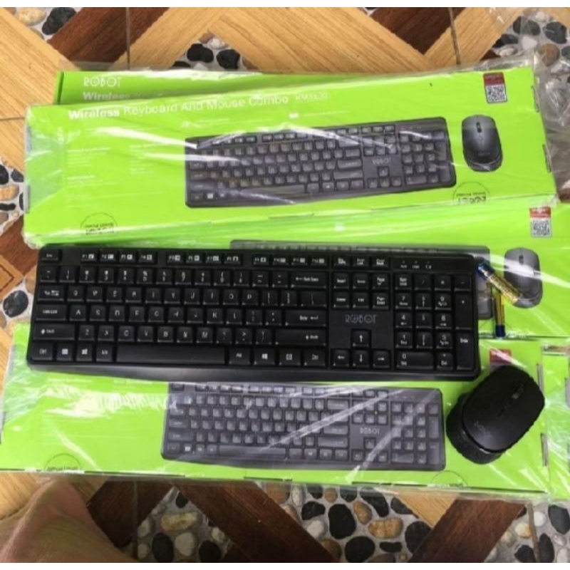 Jual Rp. 131.000 Min 5 PCS // ROBOT KM3100 Wireless Keyboard dan Mouse ...