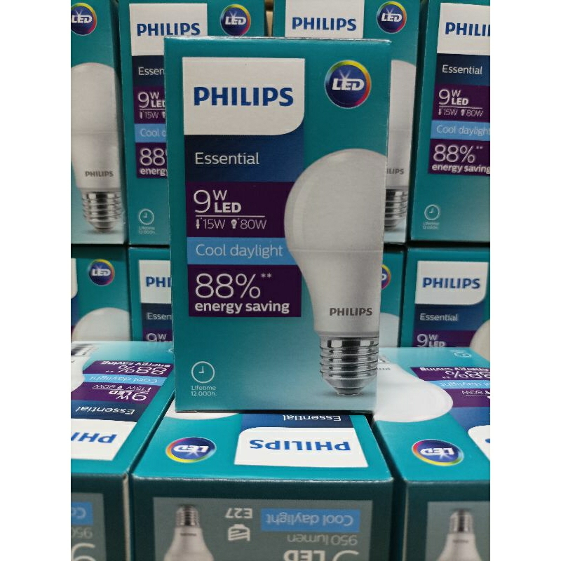 Jual Philips essential led bulb 9 watt cool day light | Shopee Indonesia
