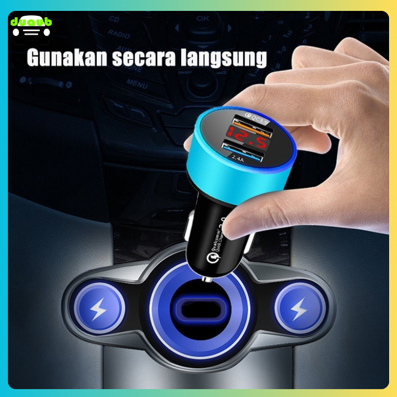 Jual Car Charger Colokan Mobil 2 Ports USB 5V 3.1A 12V-24V Output Fast ...