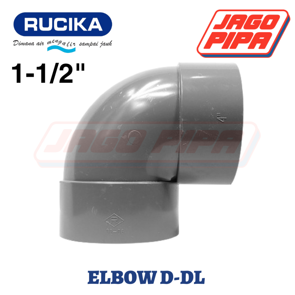 Jual Rucika Elbow D 1-1/2 Inch Knee Knie Keni Siku Fitting PVC D-DL 1-1/2" | Shopee Indonesia