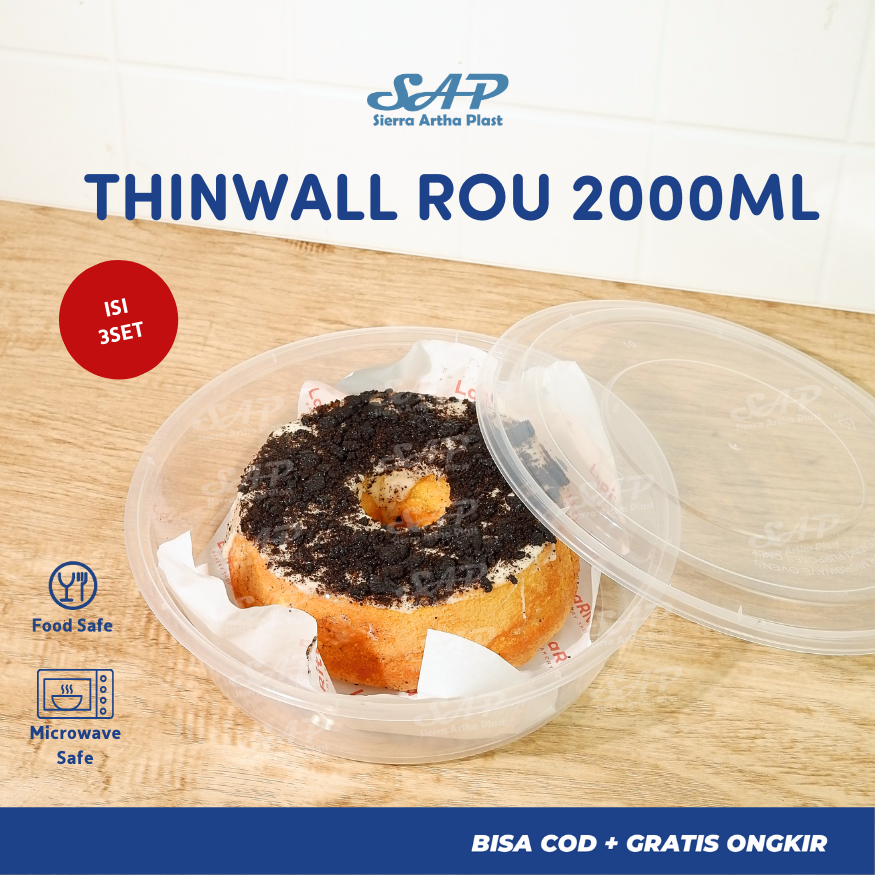 Jual 3 PCS - THINWALL 2000 ML ROU (DIJUAL 3 SET) THINWALL BULAT UNTUK ...