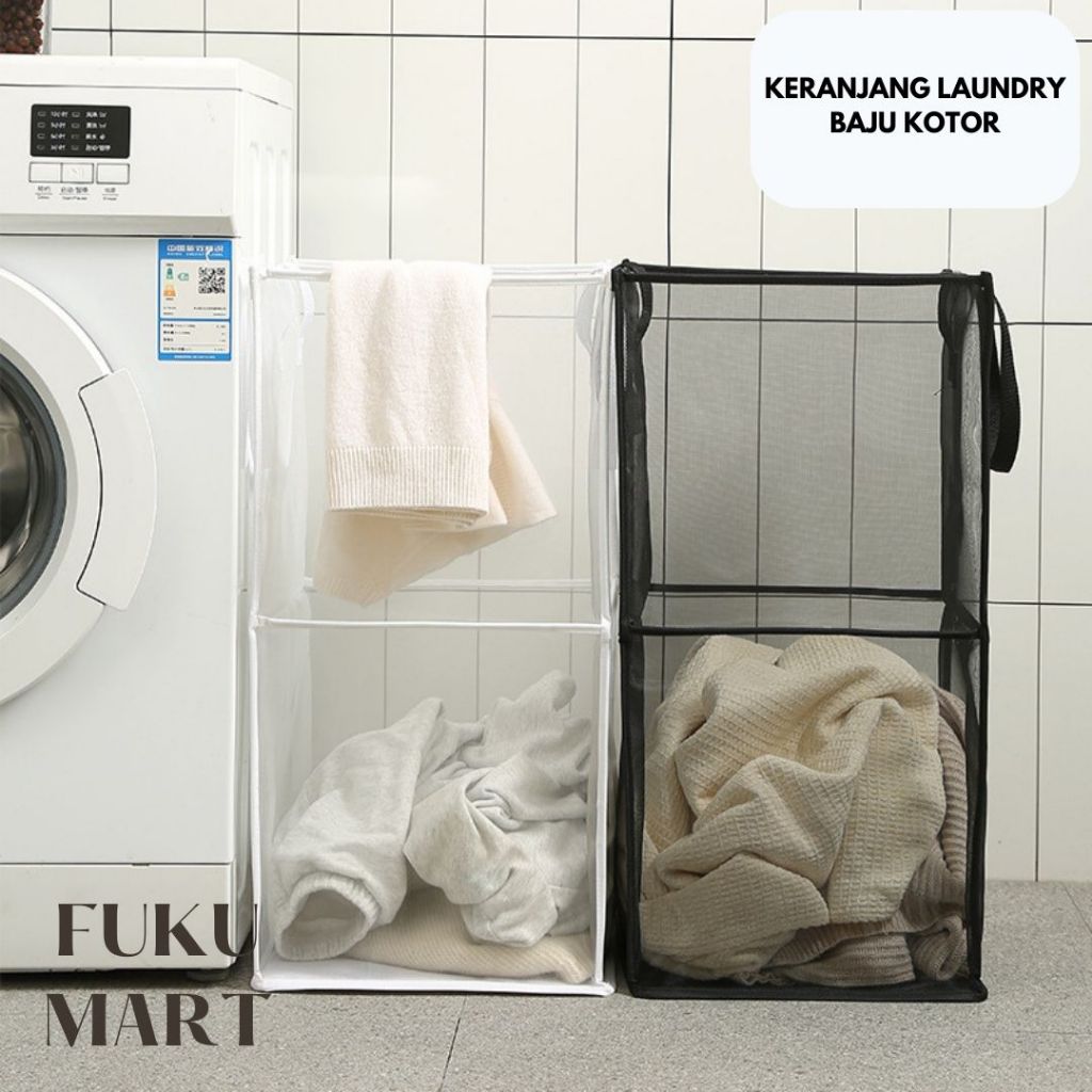 Jual Keranjang Laundry Tas Laundry Jaring Storage Penyimpanan Baju ...