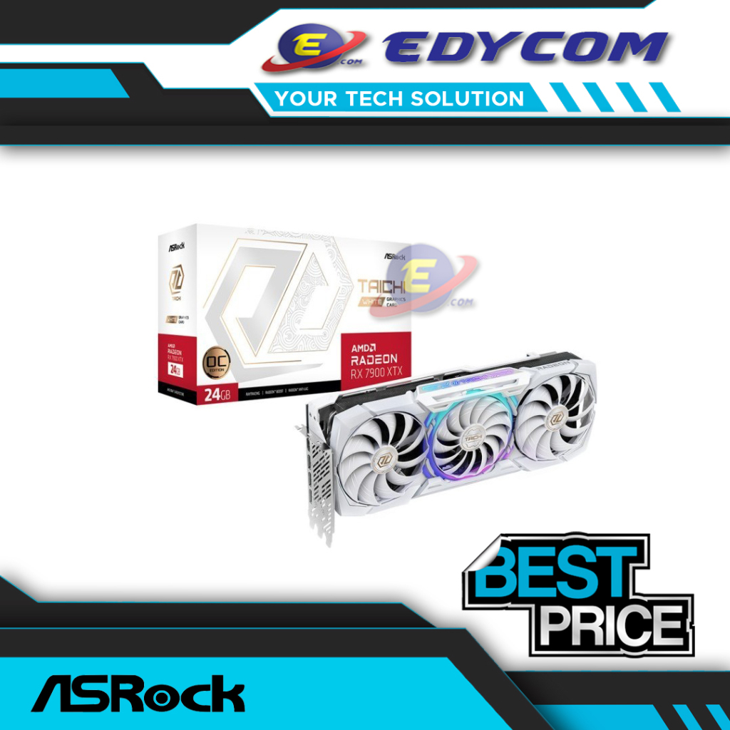 Jual ASRock Radeon RX 7900 XTX TAICHI WHITE 24GB OC GDDR6 Triple Fan | Shopee Indonesia
