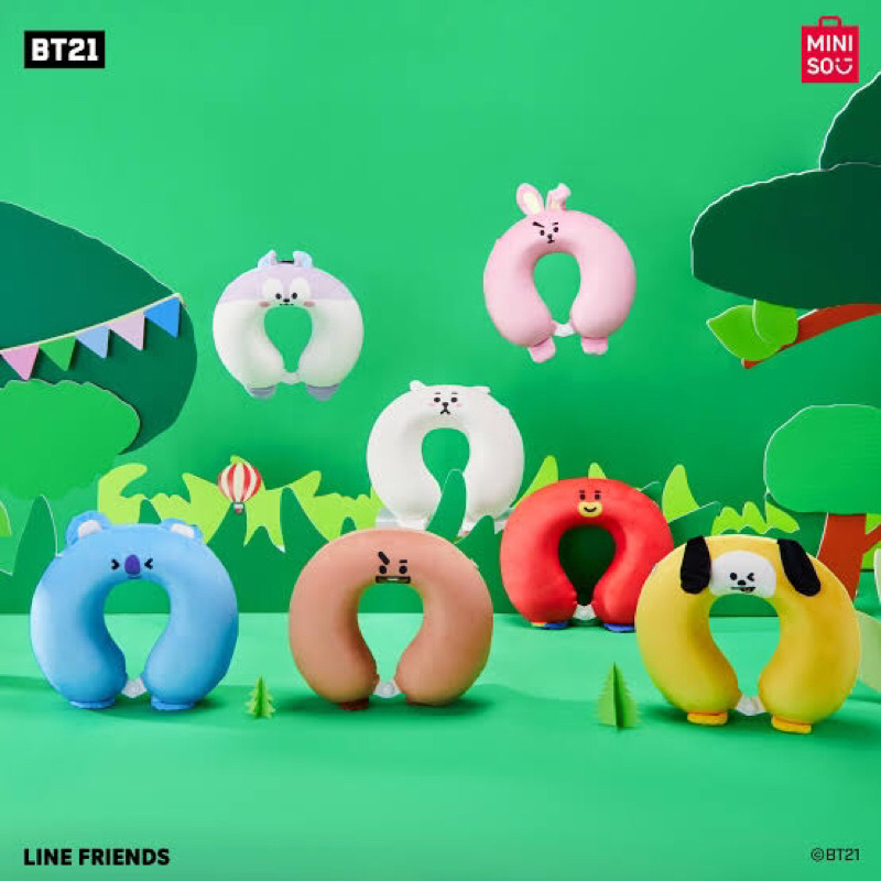 Jual MINISO x BT21 Neck pillow 30x28cm / Miniso bantal leher bt21 BTS ...