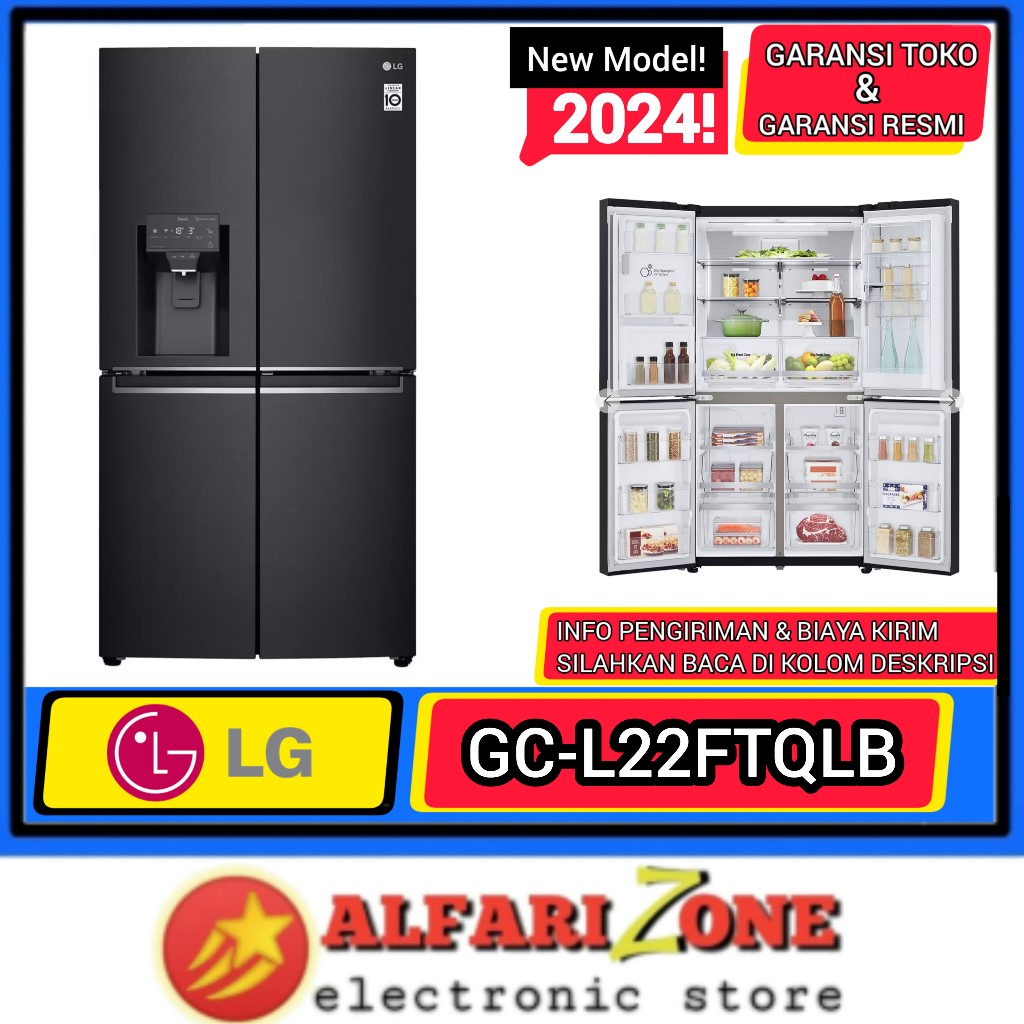 Jual Kulkas LG 4 Pintu GCL22FTQLB Kulkas LG Multidoor dispenser 428L ...