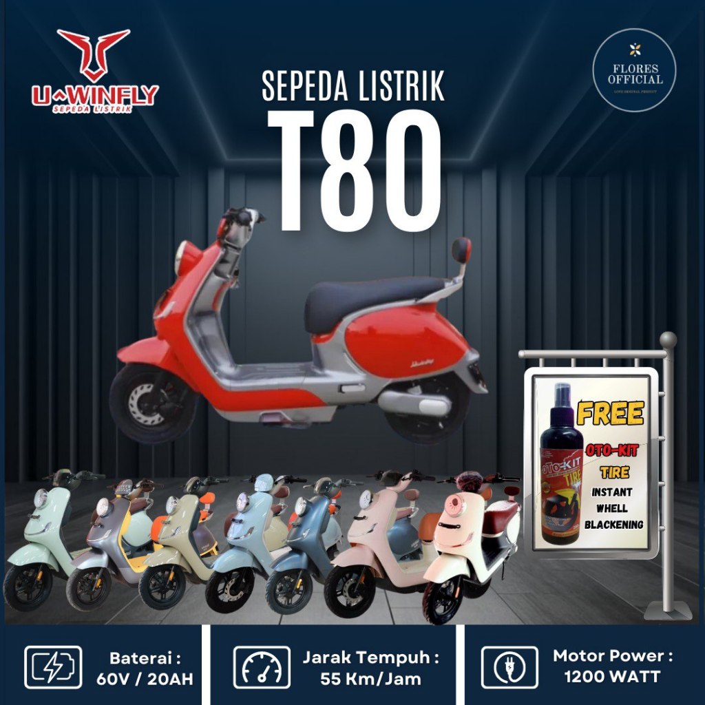 Jual SEPEDA MOTOR LISTRIK UWINFLY T80 | Shopee Indonesia
