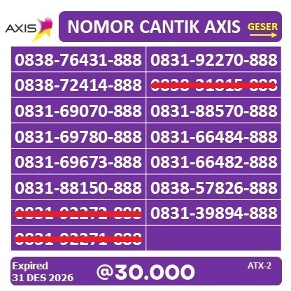 Jual NOMOR CANTIK AXIS TRIPLE | Shopee Indonesia