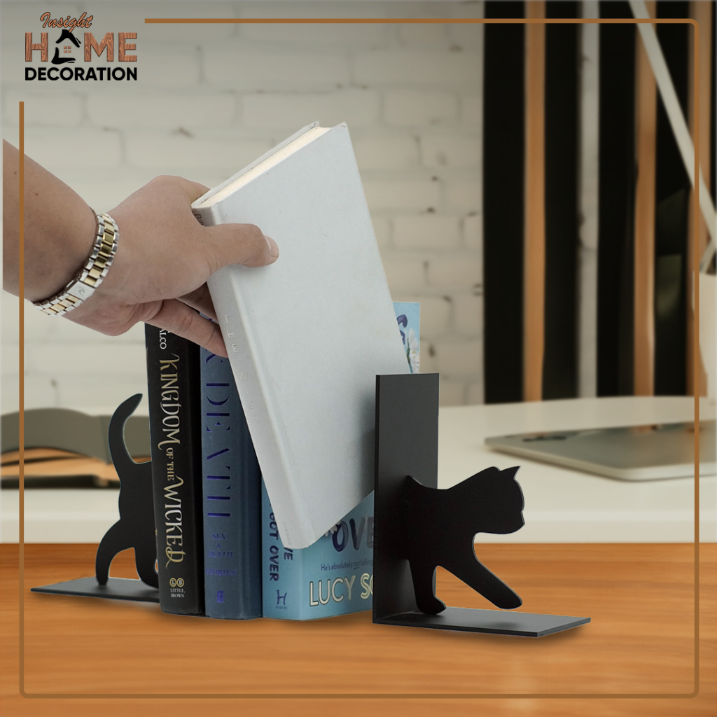 Jual Book End Pembatas Buku Penyangga Buku Bookend Holder Sandaran Buku ...