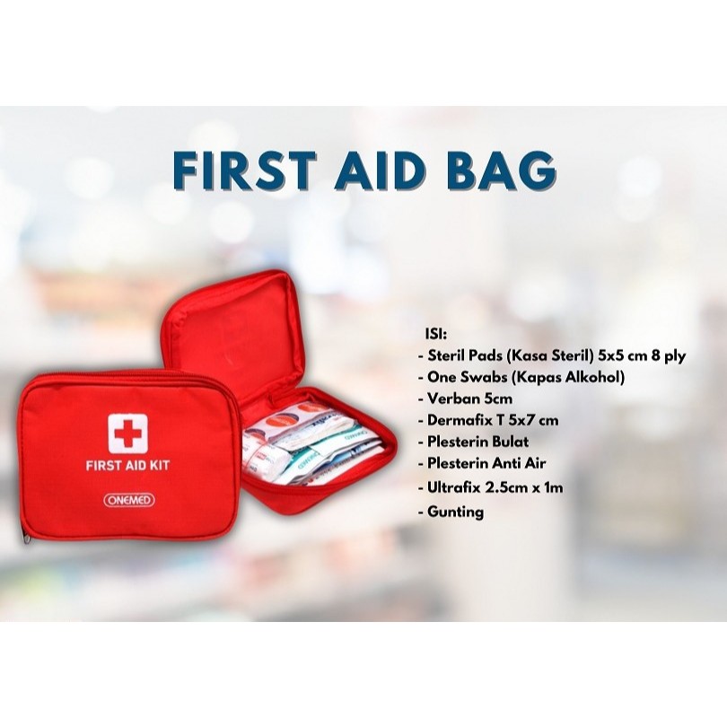 Jual ONEMED Dompet First Aid Kit + Isi | Kotak P3K First Aid Kit ...