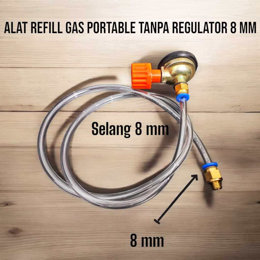 Jual Alat Refill Gas Kaleng Portable Hicook Tanpa Regulator selang 8 mm ...