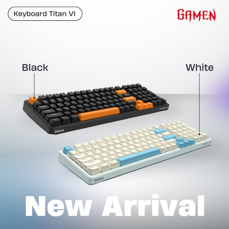 Jual Gamen Titan VI / 6 98% Layout Fullsize RGB Mechanical Gaming Keyboard | Shopee Indonesia