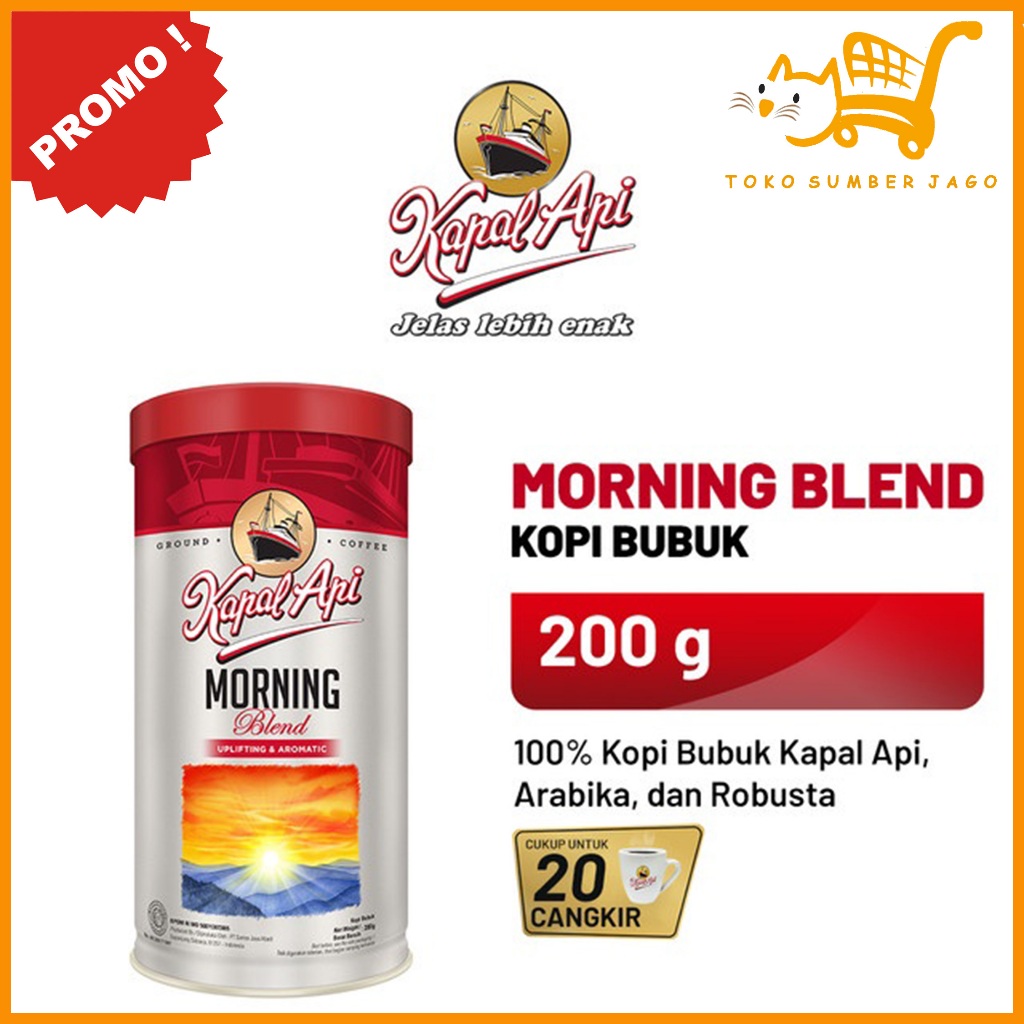 Jual KAPAL API Morning Blend - Bubuk Kopi 200gr | Shopee Indonesia