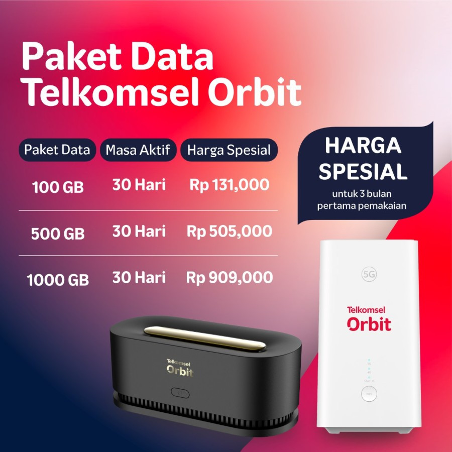 Jual Telkomsel Orbit 5G G1 Modem WiFi 5G High Speed Free Kuota 200GB ...