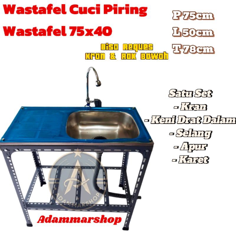 Jual Wastafel stainless Paket Lengkap Kitchen Sink Stainless /Bak Cuci ...