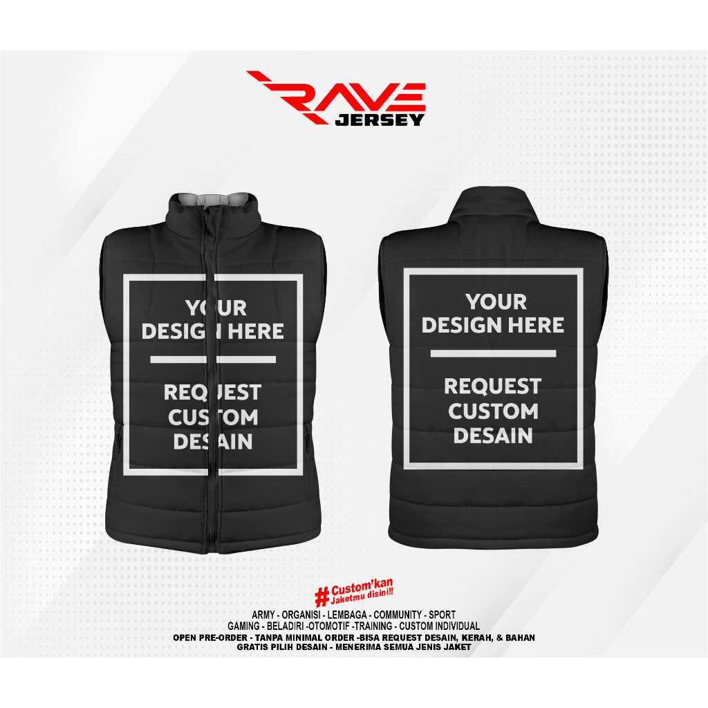 Jual CUSTOM ROMPI PPUFFER/DACRON/GELEMBUNG PRINTING DESAIN SUKA SUKA ...