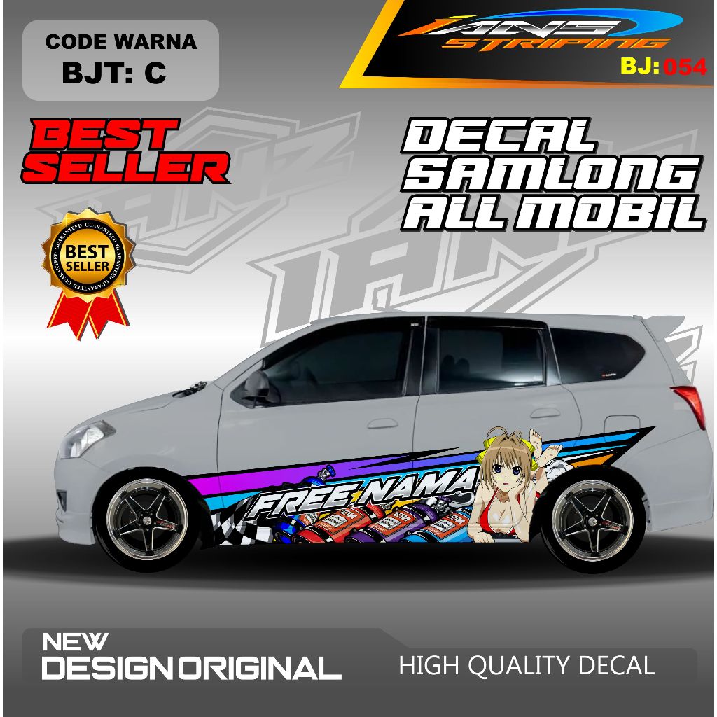 Jual BJT054-STIKER INNOVA REBORN TURBO DIESEL LANGSUNG CETAK-STIKER ...