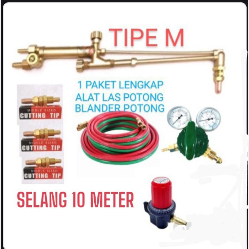 Jual PAKET LENGKAP BLANDER LAS POTONG REGULATOR | Shopee Indonesia