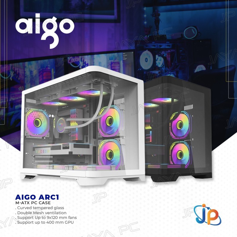 Jual darkFlash Aigo ARC1 M-ATX PC CPU Case - Tempered Glass Casing | Shopee Indonesia