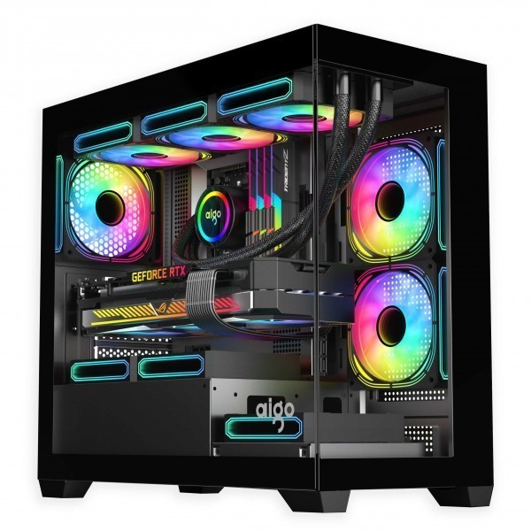 Jual darkFlash Aigo C218M M-ATX PC CPU Case - Tempered Glass Casing ...