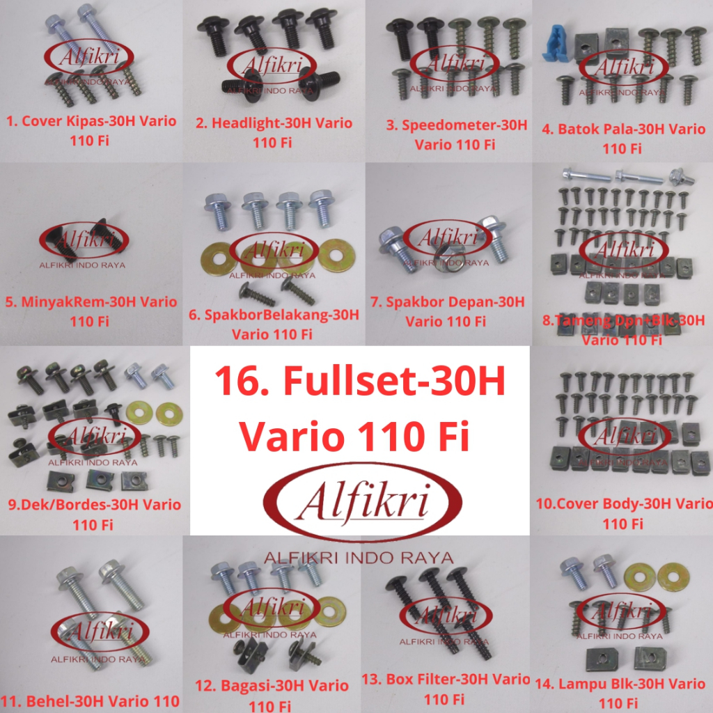 Jual 30 Vario 110 Fi Fullset / Baud Honda Vario 110 Fi Full Body / Baut ...