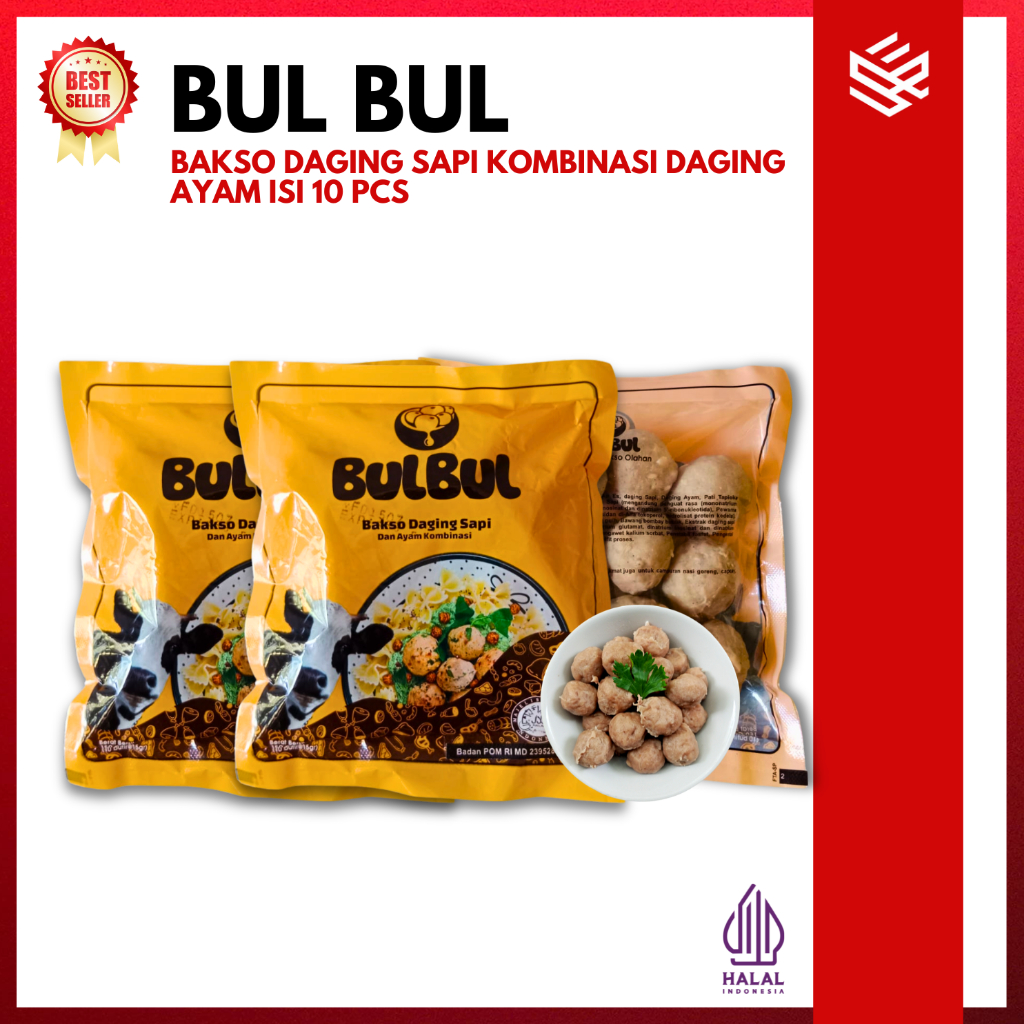 Jual BAKSO BUL BUL / BAKSO DAGING SAPI KOMBINASI DAGING AYAM / ISI 10 ...