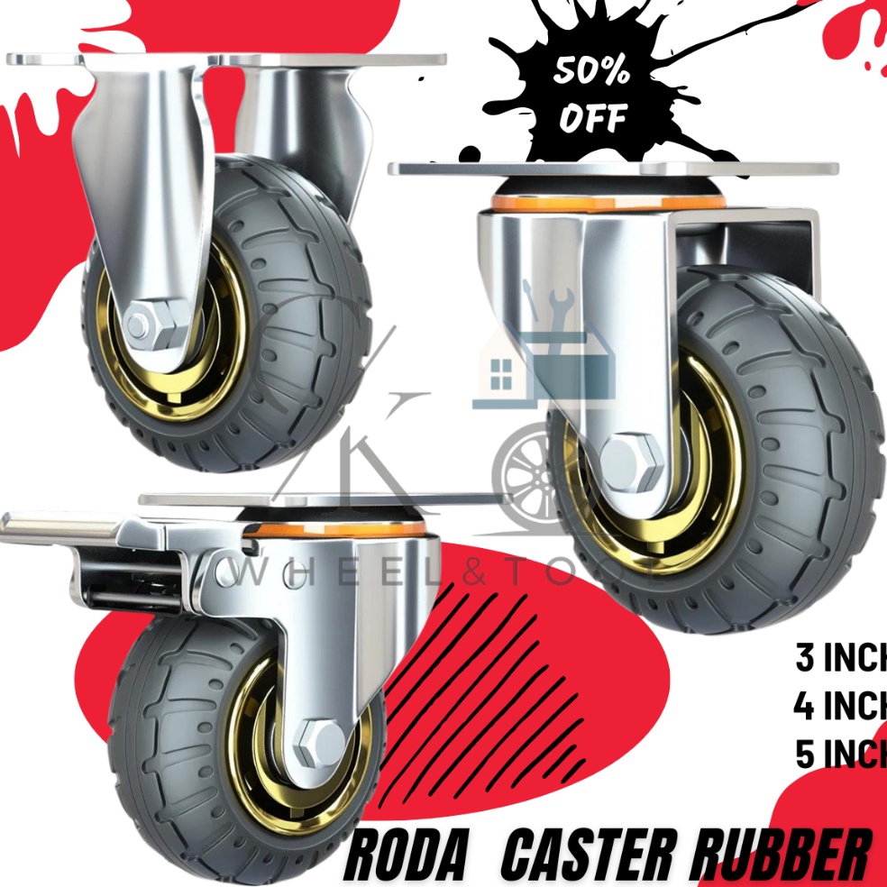 Jual Jangan Ketinggalan order RODA CASTER RUBBER UNTUK RODA TROLY HEAVY ...
