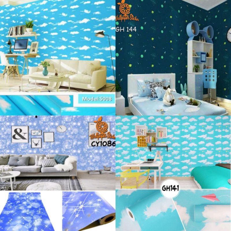 Jual Wallpaper Dinding Motif Langit Wallpaper Dinding Ruangan Wallpaper ...