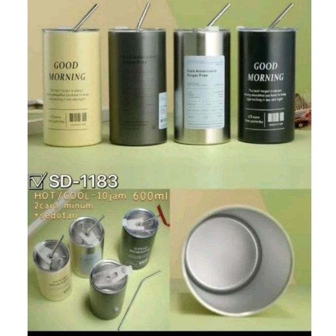 Jual Botol Tumbler kopi steinless steel 600ml Americano tahan panas ...
