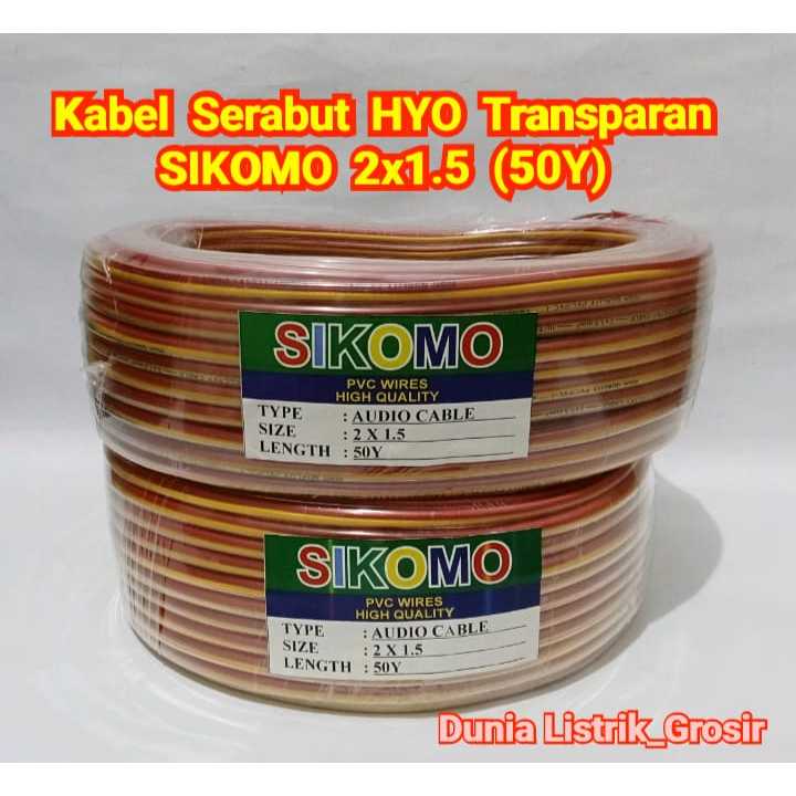 Jual Kabel Listrik Kabel Selang HYO SIKOMO 2x1.5 - 50Y Merah Kuning ...