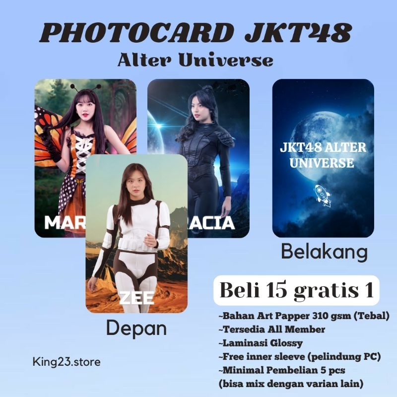 Jual PC JKT48 Alter Universe Photocard JKT48 Alter Universe Shani,Gracia,Zee,Adel,Marsha,Gita ...