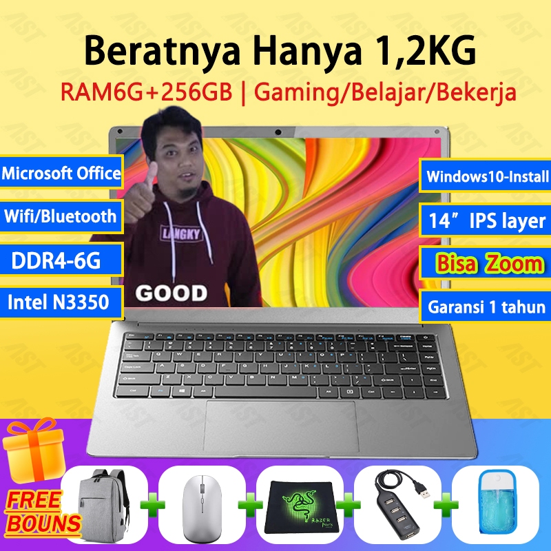 Jual 【 Bisa Zoom】AST laptop baru 14inch Intel N3350 RAM8G+256GB SSD ...