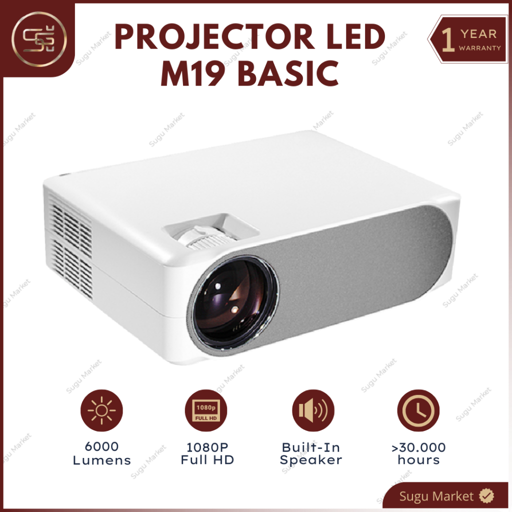 Jual PROJECTOR M19 | PROYEKTOR M19 BASIC 6000 LUMENS FULL HD 1080P ...